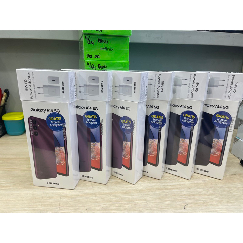 Jual Samsung A14 5G ram 6/128 resmi SEIN + adapter | Shopee Indonesia