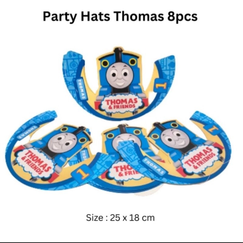 Jual Party hats thomas the tank engine 8pcs / Topi pesta ulang tahun ...