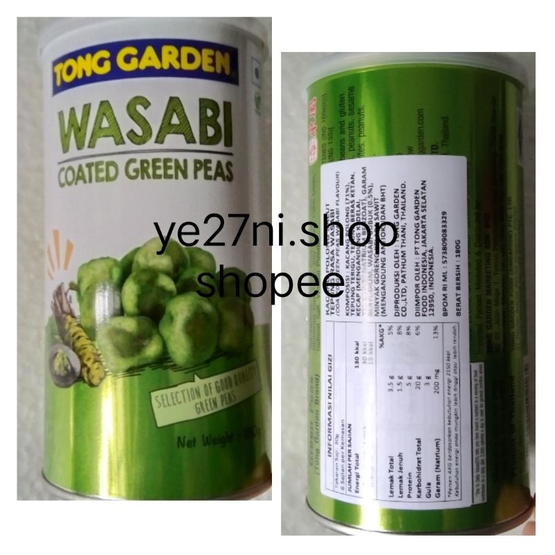 Jual Tong Garden Wasabi Coated Green Peas kacang polong 180gr | Shopee ...