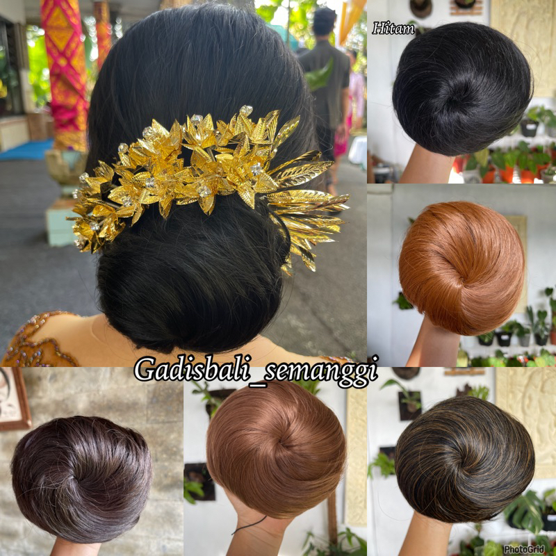 Jual sanggul bulat/ sanggul bali/ rambut cepol/ sanggul modern/ rambut ...