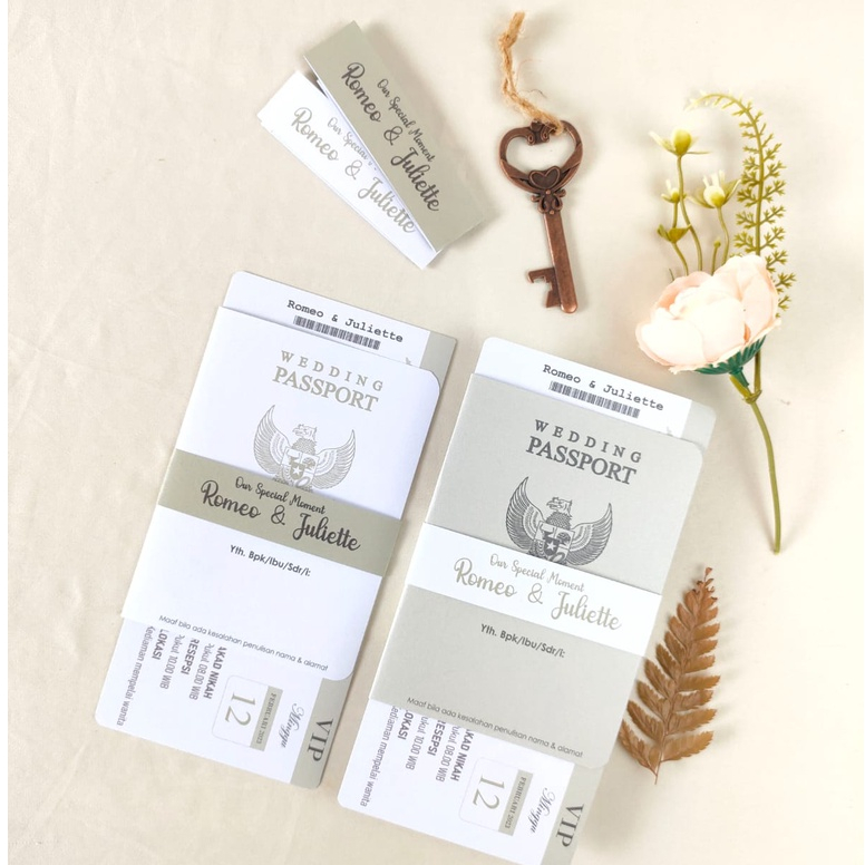 Jual Undangan Pernikahan Passport (Passport Wedding Invitation ...