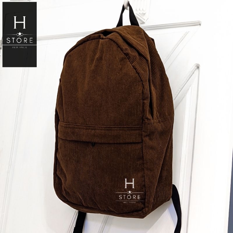 Jual Tas ransel corduroy bagpack corduroy tas ransel sekolah | Shopee ...