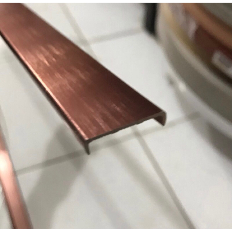 Jual Profil List Lis Edging Frame Alumunium Aluminium EA 17 ROSE GOLD 3 ...