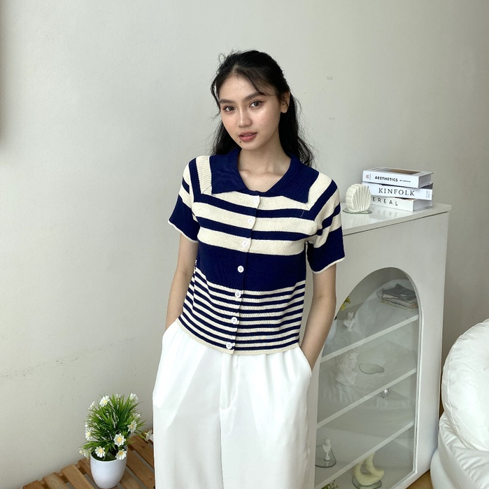 Jual KAORITHELABEL | Flair Knit Top | Top Rajut - Blouse Wanita - Atasan Kasual - Korean Look ...