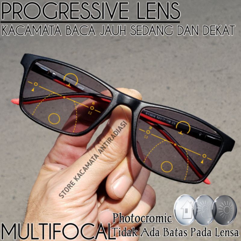 Jual Kacamata Baca Progressive Photocromic Antiradiasi Pria/Wanita ...