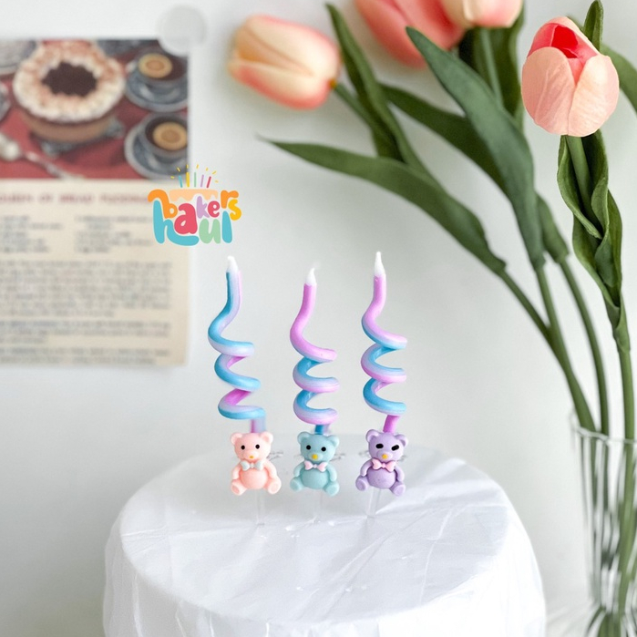 Jual Spiral Candle Character / Mini Spiral Candle Cute Character ...