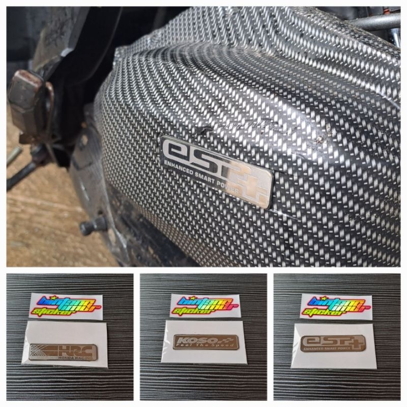 Jual EMBLEM BOX FILTER HONDA ,KOSO,ESP,HRC STAINLESS | Shopee Indonesia
