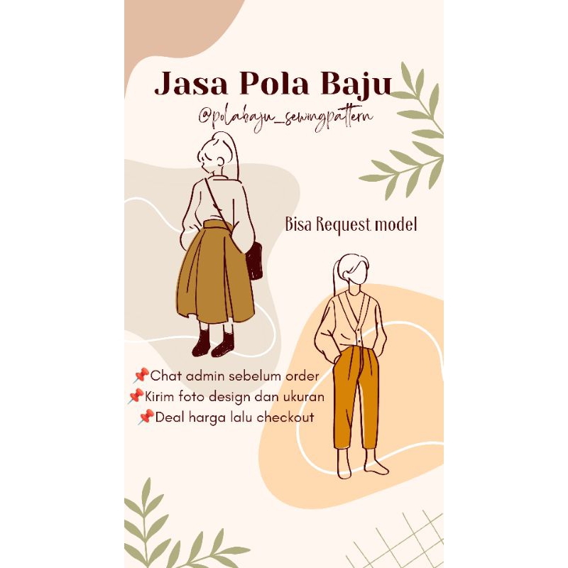 Jual Jasa Pola Baju custom bisa request model dan ukuran - sewing ...