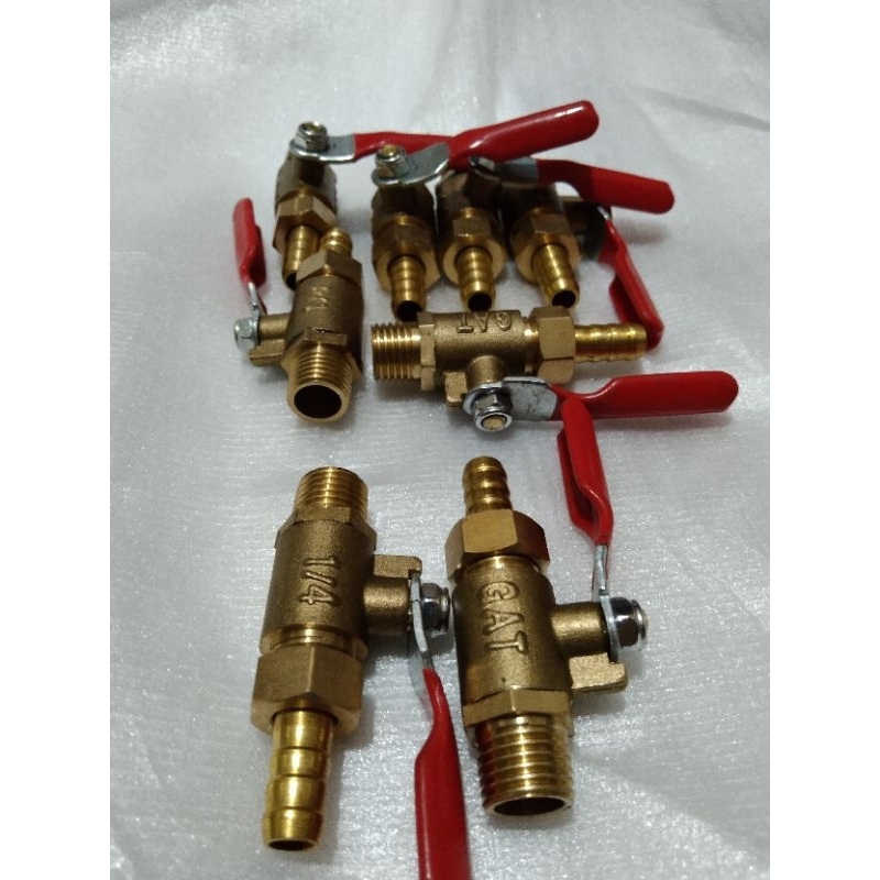 Jual Kran Angin Stop Kran Kompresor 1/4 Kuningan Tebal Ori | Shopee ...