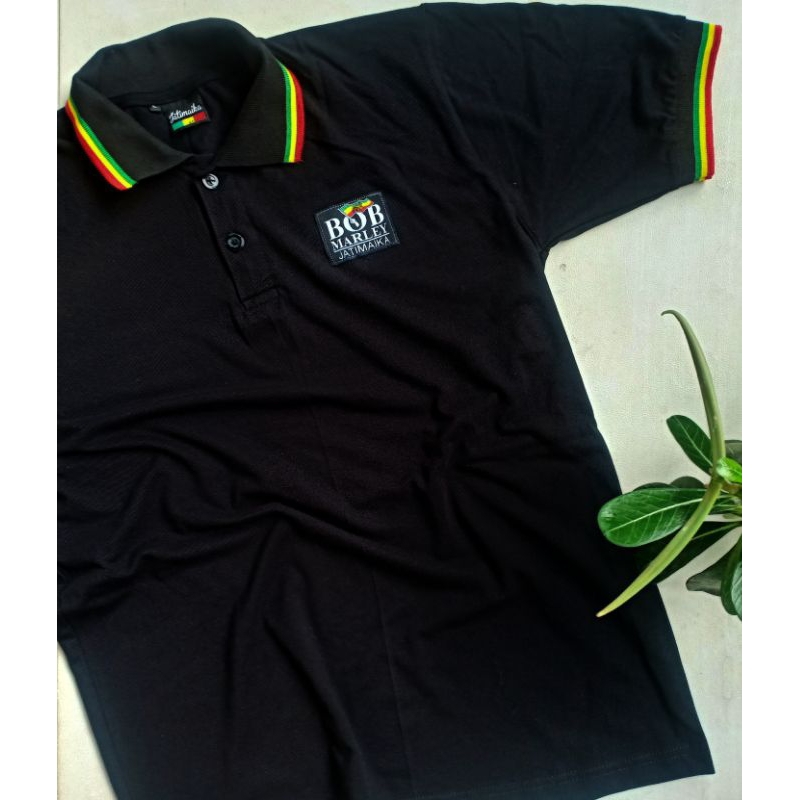 Jual DJATIESHOP x JATIMAIKA polo shirt rasta hitam Bob Marley reggae ...