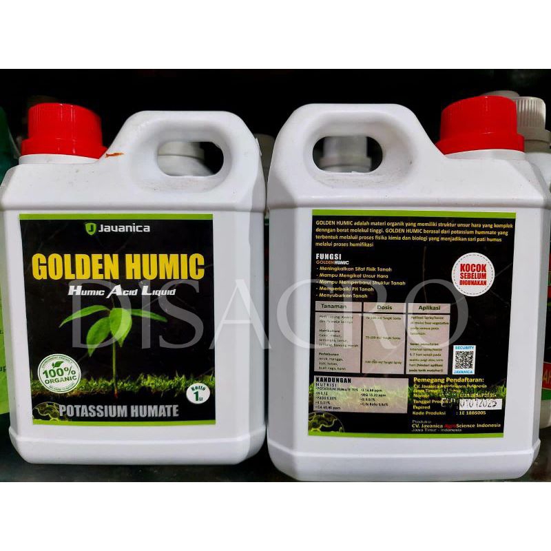 Jual Golden Humic Acid Liquid Potassium Humate 1 Liter Pembenah Tanah ...