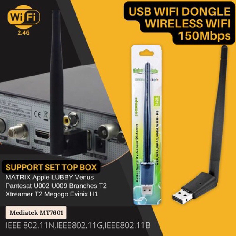 Jual USB Wifi Set Top Box MT7601 Dongle STB Adapter Antena Wifi PC Laptop | Shopee Indonesia