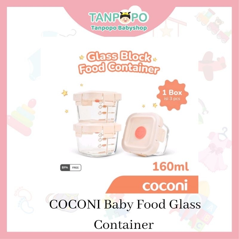 Jual COCONI Baby Glass Food Container ( Wadah MPASI ) | Shopee Indonesia