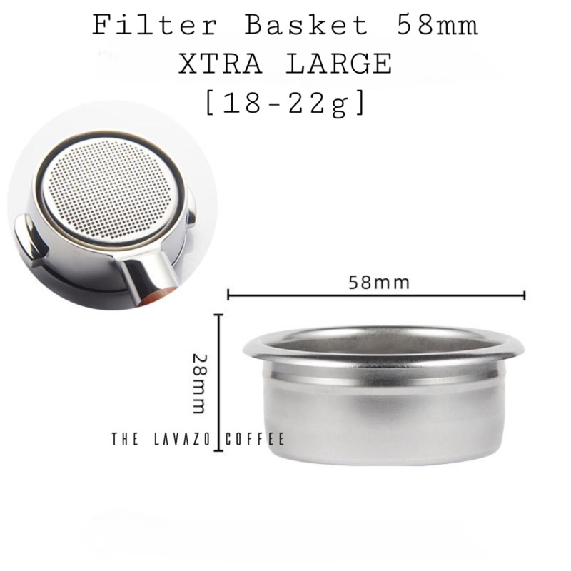 Jual Espresso Filter Basket 51/58mm Single, Double and Blind Basket ...
