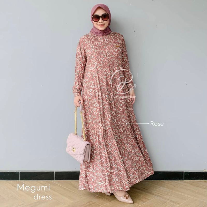 Jual DYN - Basic Megumi Dress Part 2 - Dress Wanita Motif Flower ...