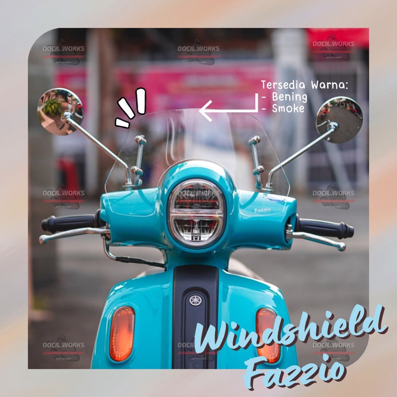 Jual windshield fazzio visor fazzio bracket fazzio tebal 3 mili ...