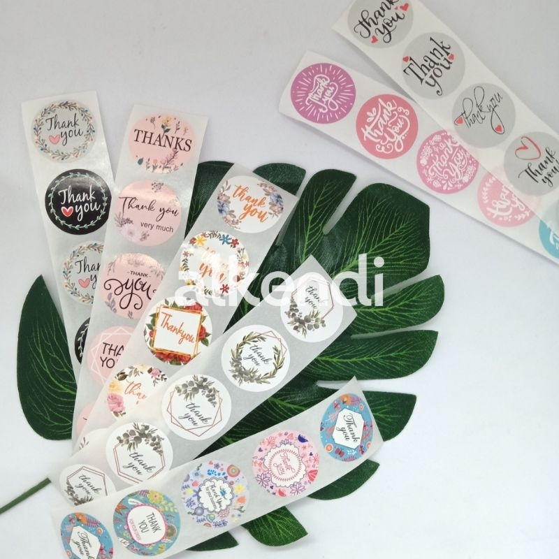 Jual [50 pcs] STIKER LABEL TERIMAKASIH - THANK YOU 25 MM | Stiker ...