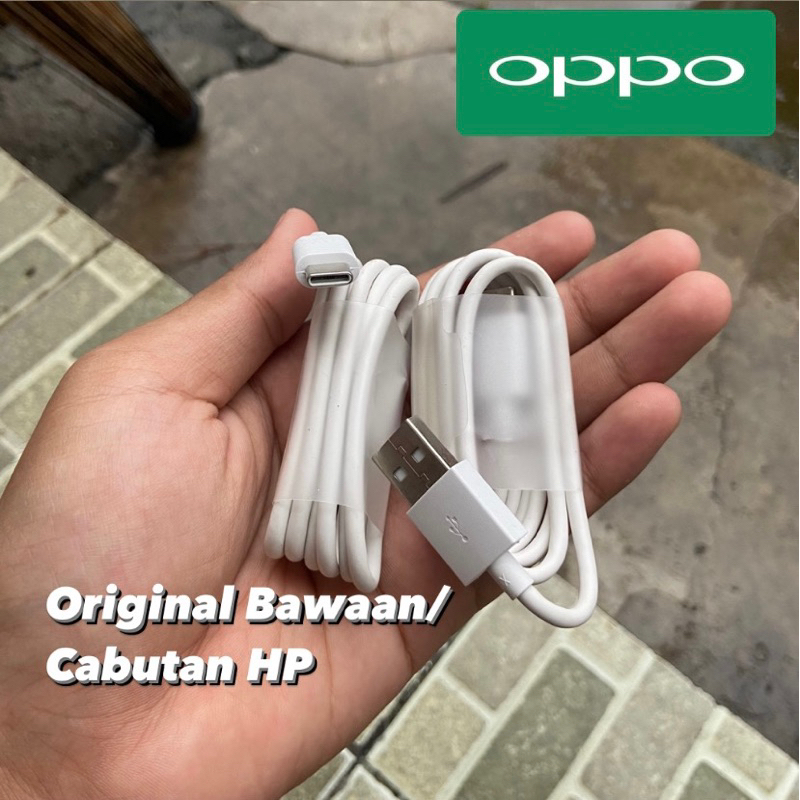 Jual Kabel Data OPPO Type C original 100% A5 2020, A53, A54. Bawaan HP ...