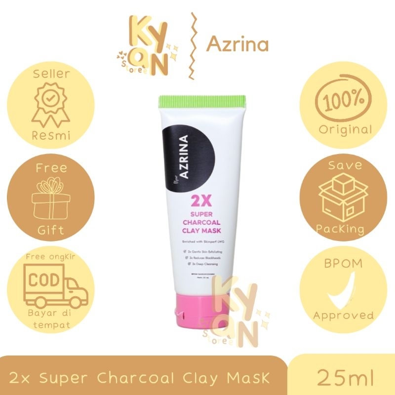 Jual AZRINA 2X SUPER CHARCOAL CLAY MASK | Shopee Indonesia
