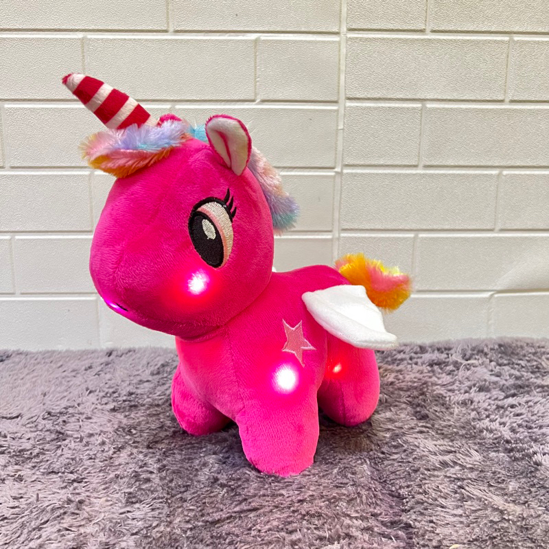 Jual Boneka Unicorn Warna Warni Little Pony LED Kuda Poni Bersayap ...