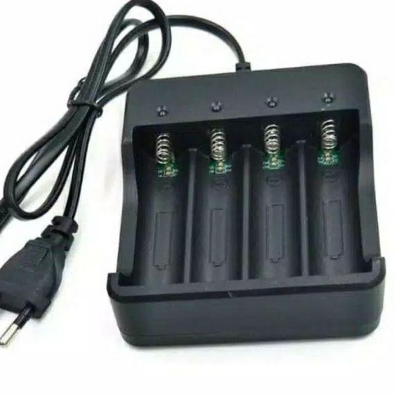 Jual Dekstop Charger Universal 4 slot baterai Senter Powerbank 18650 ...