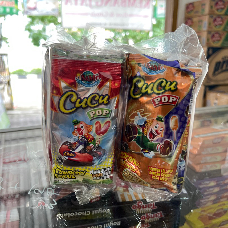 Jual Permen Cucu Pop Lollipop Jeruk Strawberry | Shopee Indonesia
