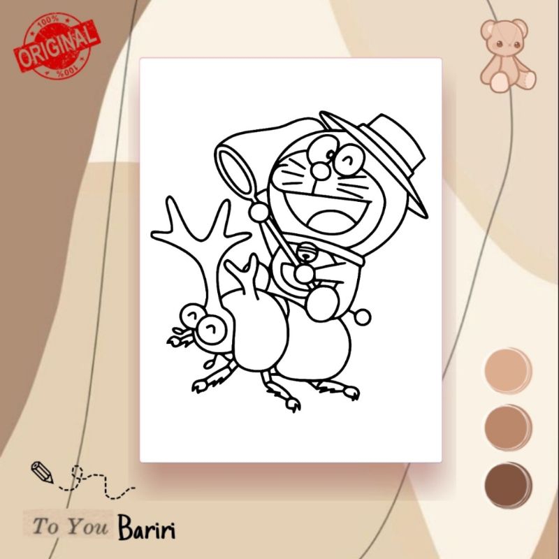 Jual Gambar Sketsa Mewarnai | DORAEMON | Sketsa lukis | Sketsa Sablon ...