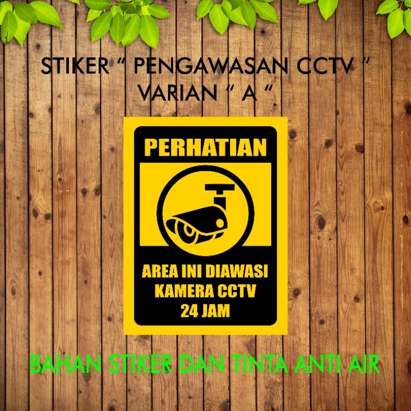 Jual Stiker cctv Sticker cctv Stiker diawasi cctv Stiker Kamera Cctv ...