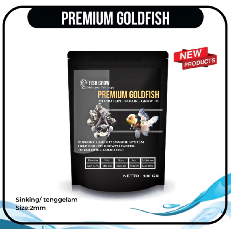 Jual PELET GOLDFISH PREMIUM 100 GRAM PAKAN IKAN KOKI PREDATOR HIGH ...