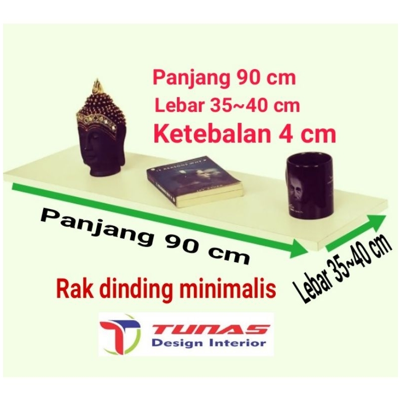 Jual ambalan panjang 90 cm lebar 35~40 cm ketebalan 4 cm Rak dinding ...