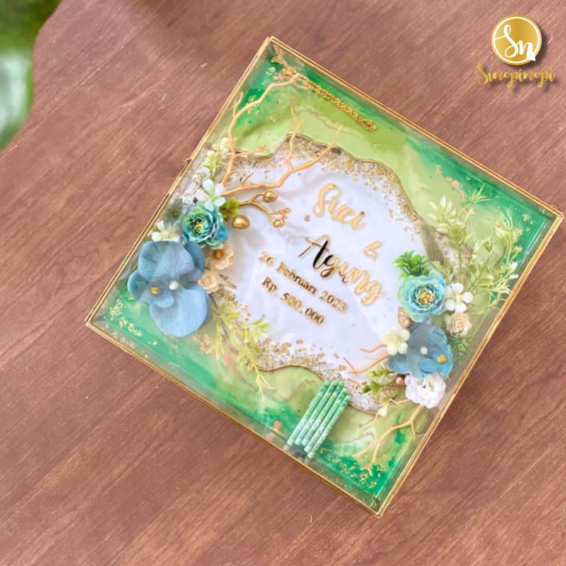 Jual MAHAR SAMASTA | TERARIUM RESIN ART | BINGKAI MAHAR PERNIKAHAN ...