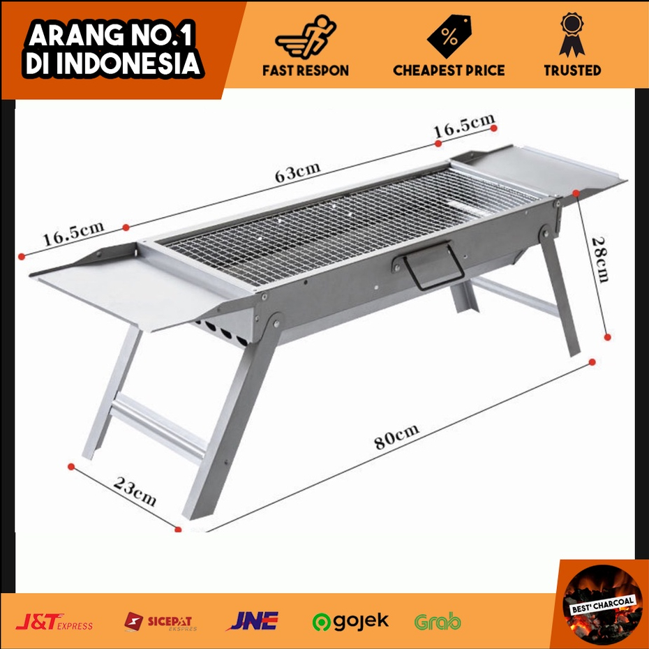 Jual Panggangan BBQ Portable Grill Alat Panggang Barbeque Daging sate ...
