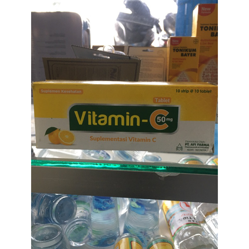 Jual VITAMIN C 50 MG 1 STRIP ISI 10 TABLET (afi farma ) | Shopee Indonesia