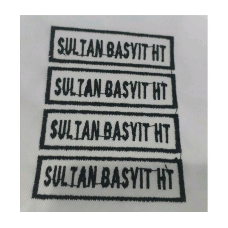 Jual NAME TAGE BORDIR / BORDIR PAPAN NAMA / BORDIR NAMA SEKOLAH (Tanpa ...