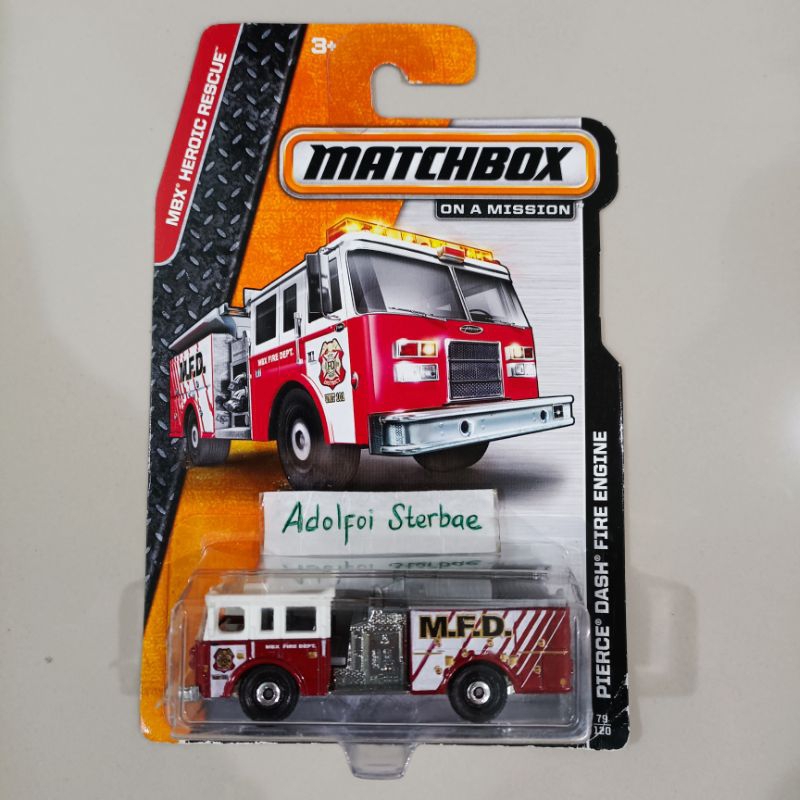 Jual matchbox pierce dash fire engine mbx heroic rescue on a mission ...
