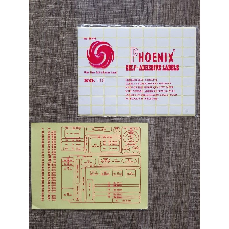 Jual 3 PAK LABEL STIKER PHOENIX SELF ADHESIVE MURAH | Shopee Indonesia