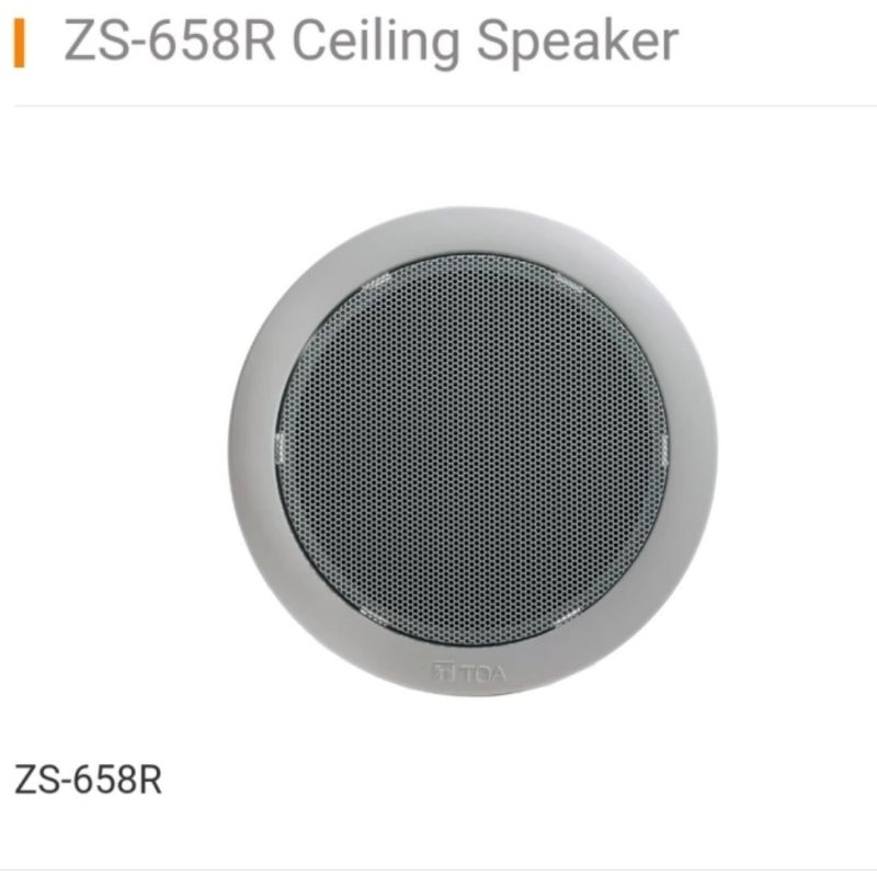 Jual TOA ZS 658R Ceiling Speaker 6watt Plafon | Shopee Indonesia
