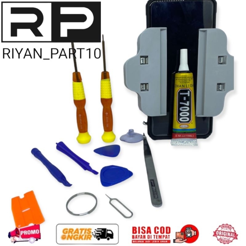 Jual Obeng set Hp 10 IN 1 + Penekan LCD LEBAR + LEM b7000 15 BENING 15 ML / LEM T7000 15 ML ...