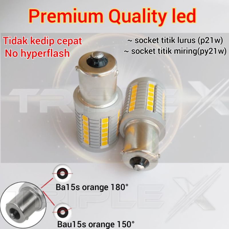 Jual led sein lampu sen mundur atret bohlam reting leting triple x bau15s ba15s t20 7440 1156 ...