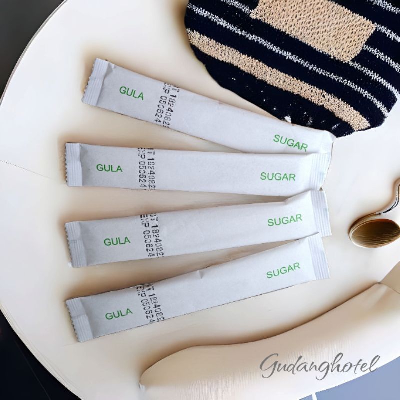 Jual GULA PASIR PUTIH Stick 6gr/Gula putih sachet stik/white sugar ...