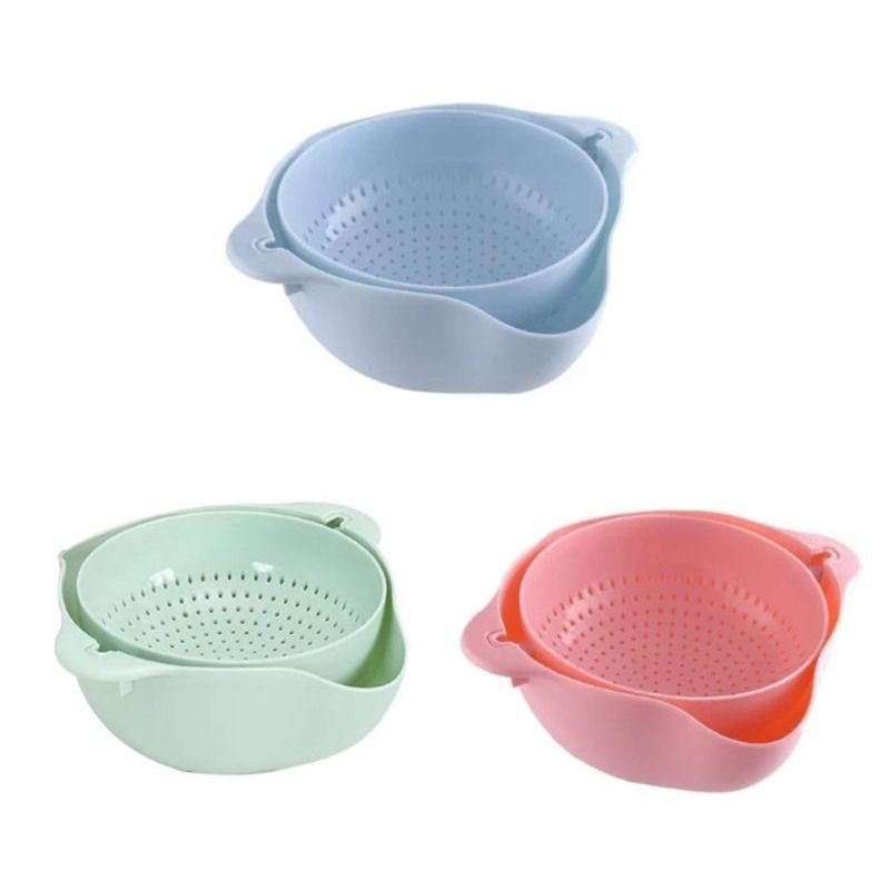 Jual Baskom 2 in 1 Saringan Buah dan Sayur By: Laris Manis | Shopee ...