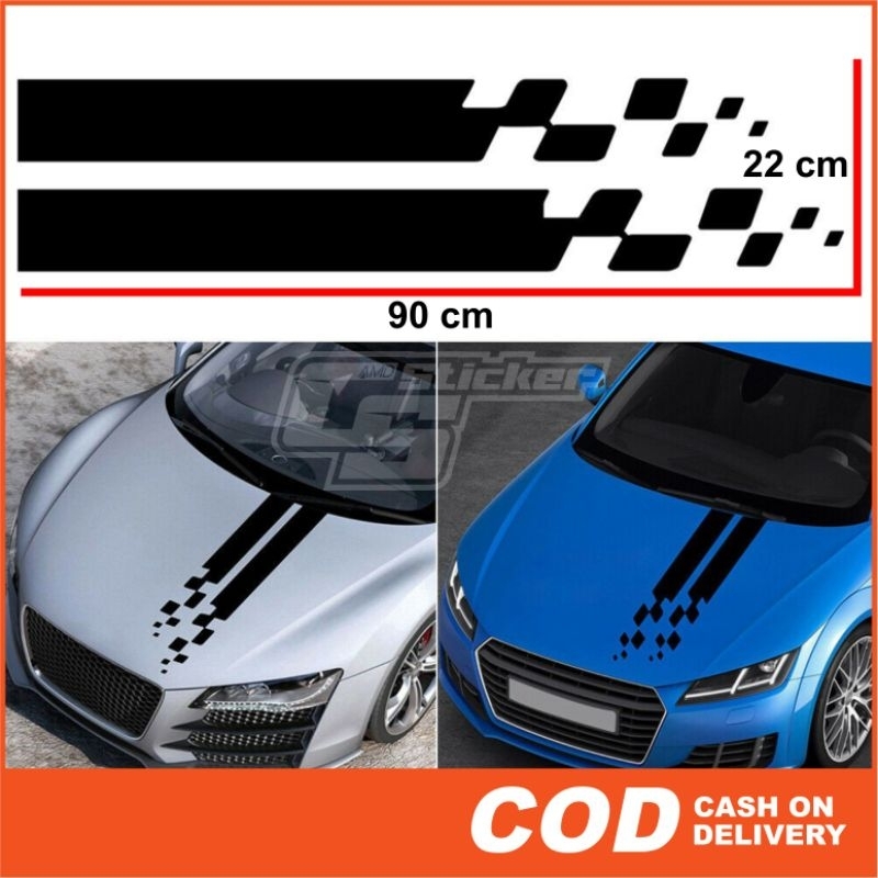 Jual Stiker Kap Mesin Mobil Variasi Lis Keren All Varian Cutting ...