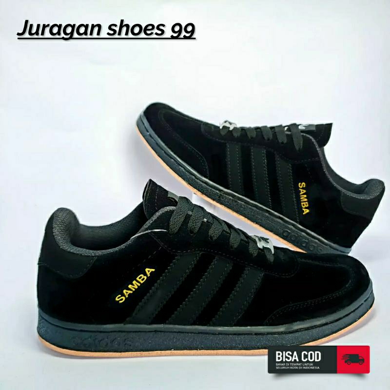 Jual Sepatu Pria Hitam Polos Full Black Sepatu Sekolah Samba Kerja ...