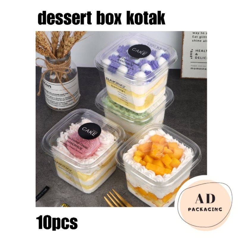 Jual 10pcs Premium korean dessert box cup / mika cup dessert puding ...