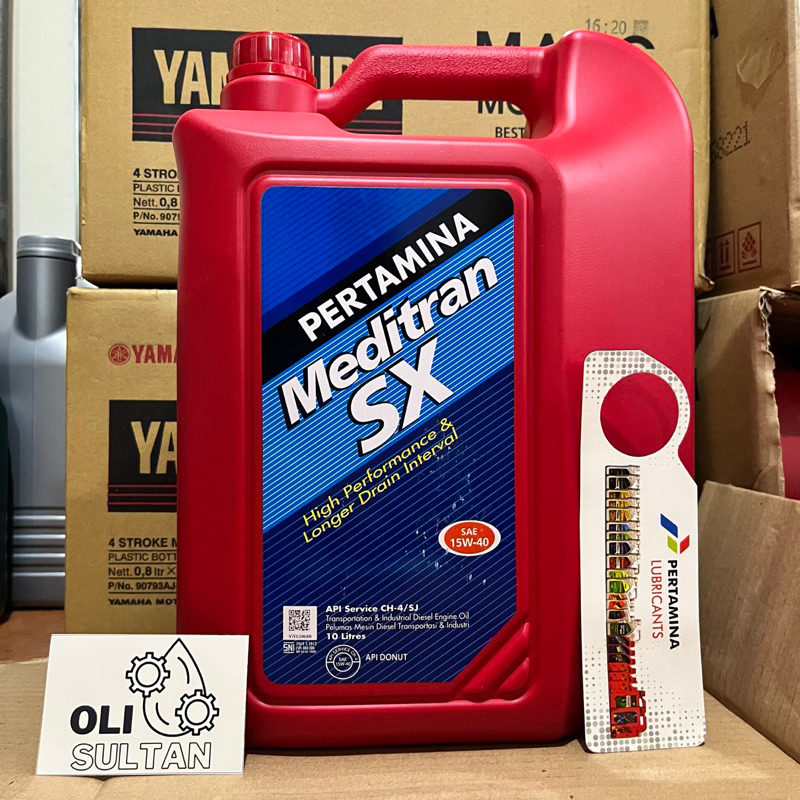 Jual PERTAMINA MEDITRAN SX SAE 15W-40 10Liter | ORIGINAL OLI MESIN DIESEL | Shopee Indonesia