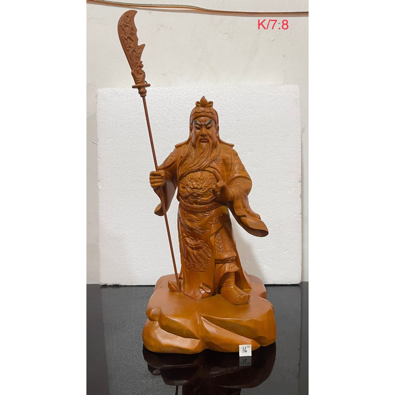 Jual patung dewa kwan kong / Kuan kong / kwan te kong berdiri kayu ...