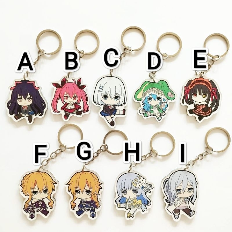 Jual Keychain Anime Date A Live 1 Tooka Kotori Origami Yoshino Kurumi ...