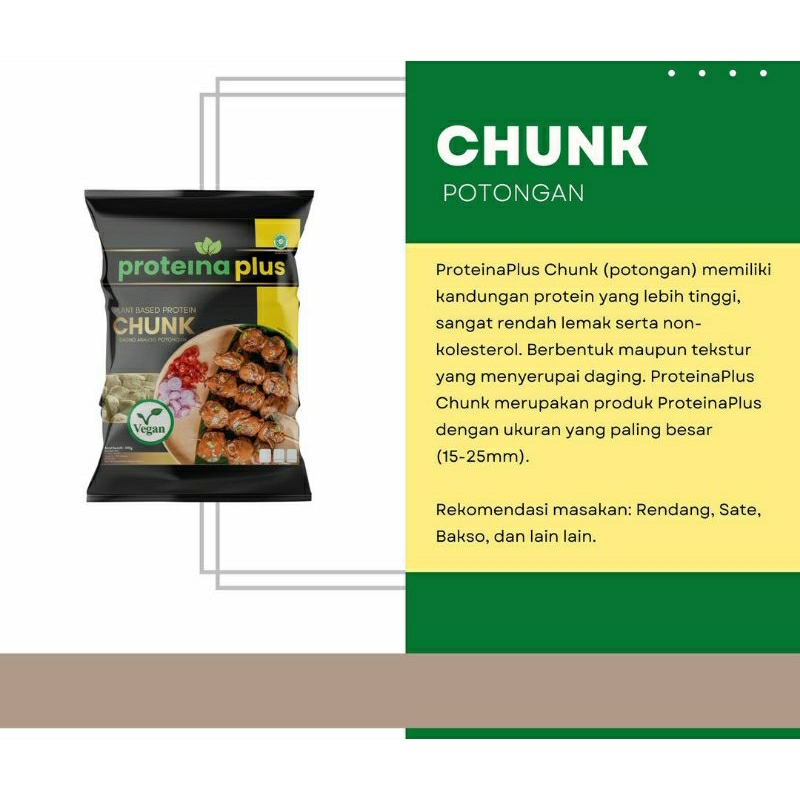 Jual Proteina Plus 100gr / Chunk/ Potongan / Protein Nabati / Daging ...