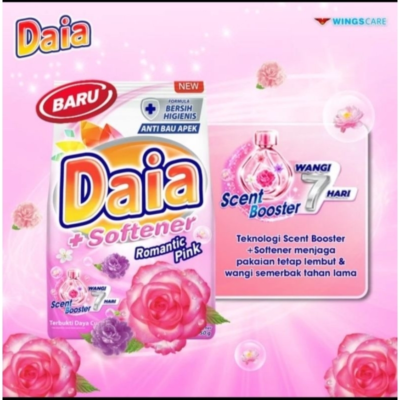 Jual Detergen Daia Romantic Pink 800gr Gratis 1 Piring | Shopee Indonesia
