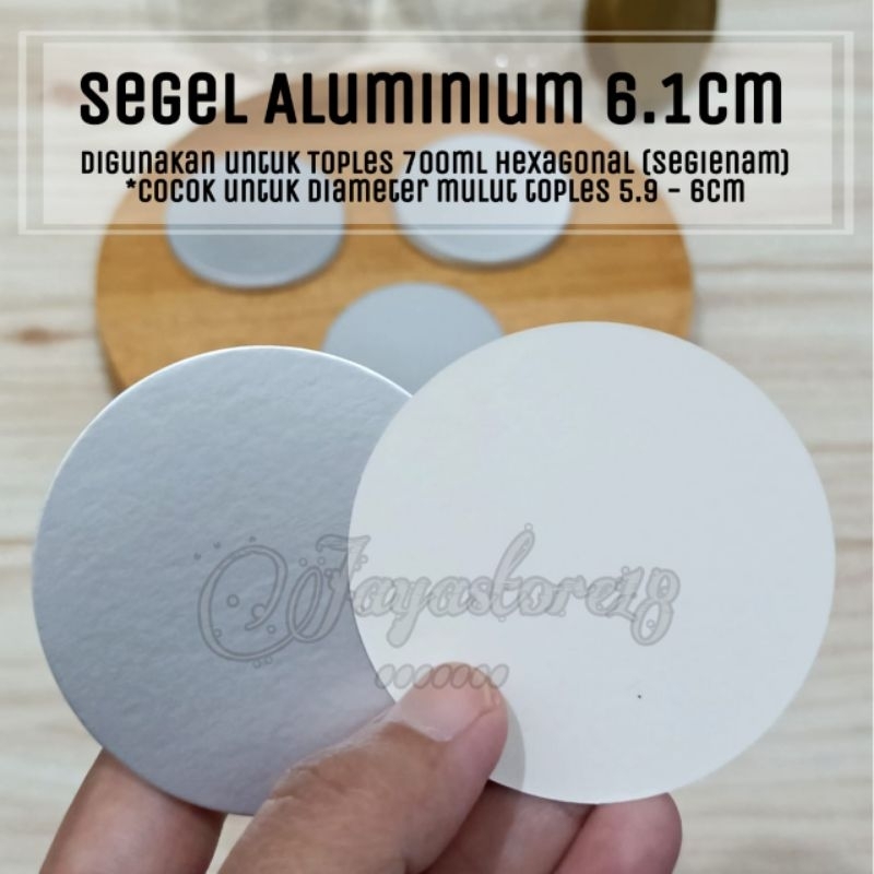 Jual SEGEL ALUMINIUM FOIL SEAL INDUKSI BOTOL JAR TOPLES 340ML 650ml ...